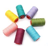 China Rich Colors 210d Polyester Waxed Thread for Sewing Leather Cone material Plastic for sale