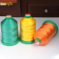 China Multicolor Pattern Dyed 500g High Strength Sewing Long Yarn Tex90 280D/3 Nylon Bond Thread for sale
