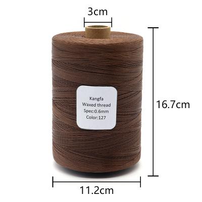 China 1kg Waxed Cord Sewing Thread 240 Colors for Leather 0.6mm 0.8mm 210dD Pattern Dyed for sale
