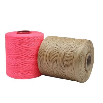 China OEM ODM Accepted Flat Braided Sewing Yarn 680m Length 0.8mm Braided Wax Thread for Leather for sale