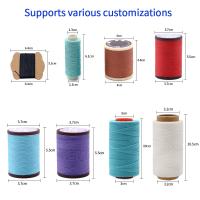 China 30g One Roll Round Wax Thread DIY Handmade 0.65MM Leather Sewing Polyester Thread for sale