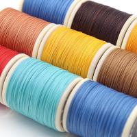 China 30g One Roll Round Wax Thread DIY Handmade 0.65MM Leather Sewing Polyester Thread for sale
