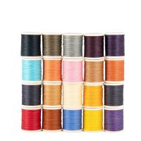 China 30g One Roll Round Wax Thread DIY Handmade 0.65MM Leather Sewing Polyester Thread for sale