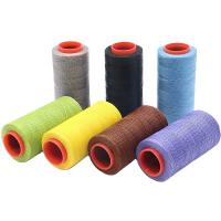 China Abrasion-Resistant 150D Polyester Sewing Waxed Thread for Leather Hand Stitching Craft for sale