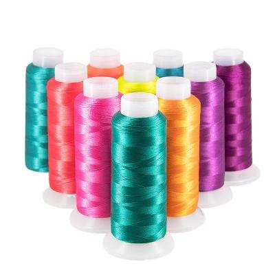 China 120d/2 Spun Polyester Viscose Rayon Embroidery Thread 100g Cone for Hand Embroidery for sale