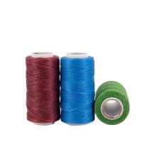 China 50M/Roll 0.6mm Hand Stitching Cord Flat Waxed Thread for Leather Craft Shoes Bag Belt for sale