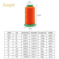 China 240 Color Options High Tenacity Tex135 Polyester Sewing Thread for Leather Sewing for sale