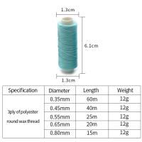 China Chemical-Resistant Hand Knitting 0.35MM Polyester Waxed Thread for Leather Crafting for sale