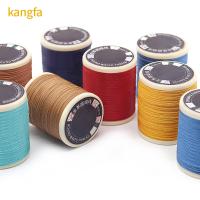 China Cone material Plastic 80m Polyester bonded Round Waxed thread for Leather Sewing for sale