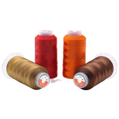 China 100g High Strength Bonded Polyester Thread for Football Bag Stitching Dyed Pattern for sale