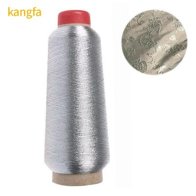 China 125g 150D Metallic Yarn Silver Sewing Thread for Garment Accessories 100% Polyester for sale