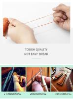 China 210D/16 Hand Stitched Sewing Thread for Leather Bag Wallet Polyester Flat Wax Thread 50m for sale