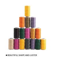 China 210D/16 Hand Stitched Sewing Thread for Leather Bag Wallet Polyester Flat Wax Thread 50m for sale