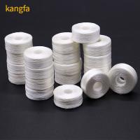 China 144pcs/box L type side less White 75D/2 100% Polyester Pre-wound Bobbins Threads for Shoes for sale