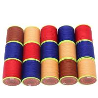 China 0.65mm Round Wax Hand-sewn Waxed High Strength Cored Sewing Thread For Leather Sewing Polyester for sale