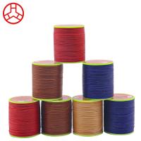 China 0.65mm Round Wax Hand-sewn Waxed High Strength Cored Sewing Thread For Leather Sewing Polyester for sale
