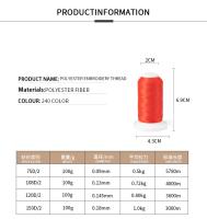 China Boho Multi Color Polyester Embroidery Thread 120d/2 1000Y for Machine Needs for sale