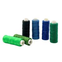 China 100% Polyester Leather Round Waxed Thread for Hand-sewn Leather Articles 0.45mm 85 Colors for sale