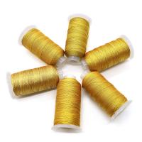 China High Tenacity Braided Embroidery Thread for Embroidery Machines Golden Shades Silver for sale