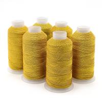 China High Tenacity Braided Embroidery Thread for Embroidery Machines Golden Shades Silver for sale