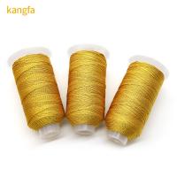China 100% Silk High Tenacity 3 Ply Gold And Silver Metallic Yarn Thread For DIY Jewelry Making for sale