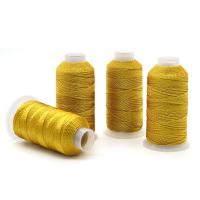 China 100% Silk High Tenacity 3 Ply Gold And Silver Metallic Yarn Thread For DIY Jewelry Making for sale