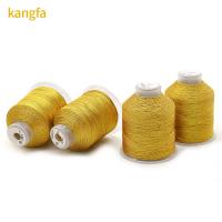 China Sparkling Metallic Embroidery Thread for Machines Cords and Braids in Golden Shades for sale