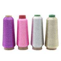 China MERCERIZED 100% Polyester Metallic Yarn Silver Sewing Thread For Garment Accessories for sale