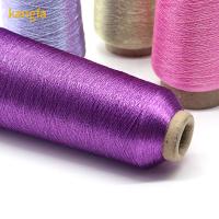 China MERCERIZED 100% Polyester Metallic Yarn Silver Sewing Thread For Garment Accessories for sale