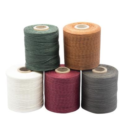 China Knitting 400g 210D/16 Optional Colors DIY Handmade Leather Sewing 1mm Flat Wax Thread for sale