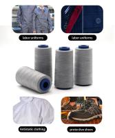 China Antistatic Sewing Thread 40/2 Stainless Steel and Polyester for Conductive Needs for sale