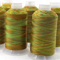 China Eco-Friendly Kangfa Tex70 Sewing Thread 100% Polyester Rainbow Yarn Count 120D-1680D for sale