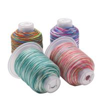 China Low Shrinkage 100% Polyester Multi Color Sewing Threads for Yarn Count 3Plys Weaving Crafts for sale