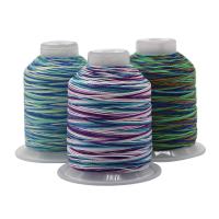 China Low Shrinkage 100% Polyester Multi Color Sewing Threads for Yarn Count 3Plys Weaving Crafts for sale