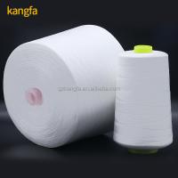 China Manufacture Produce Spun Polyester Yarn OEM Raw White 60/2 with Chemical Resistance for sale