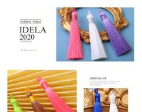 China Antistatic Brush Dyed Color 8cm Silk Tassel Fringe Key Chain for Party Bag Decoration for sale