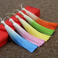 China Antistatic Brush Dyed Color 8cm Silk Tassel Fringe Key Chain for Party Bag Decoration for sale