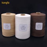 China Black 0.6mm 1mm 100% Polyester Flat Waxed Braided Thread for Leatherware Waterproof for sale