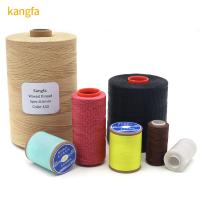 China Black 0.6mm 1mm 100% Polyester Flat Waxed Braided Thread for Leatherware Waterproof for sale