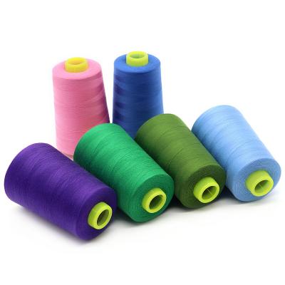 China Low Moq 40/2 5000yds Dyed Spun 100% Polyester Sewing Thread for Hand Knitting Durable for sale