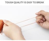 China Black Waterproof 0.8mm 1mm 400g 210D/1*16 Spun Yarn Flat Waxed Thread for Leatherware for sale