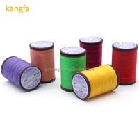 China 0.8mm 0.65mm Round Waxed High Strength Cored Sewing Thread for Leather Sewing Polyester for sale