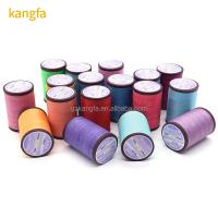 China 0.8mm 0.65mm Round Waxed High Strength Cored Sewing Thread for Leather Sewing Polyester for sale