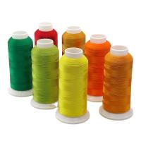 China 4000m/cone MERCERIZED Red Golden Viscose Embroidery Thread For Sewing And Crochet for sale