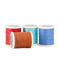 China 0.55mm Waterproof Polyester Bonded Round Waxed Thread for Leather Sewing Hand Knitting for sale