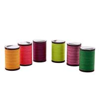 China 0.8mm Round Waxed Thread Cord Red for Hand Stitching Leather and Handmade Accessories for sale