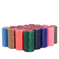 China High strength 210D/16 250D/16 Mercerized polyester waxed thread for leather stitching for sale