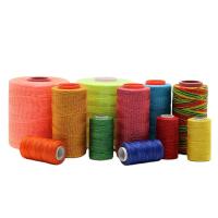 China High strength 210D/16 250D/16 Mercerized polyester waxed thread for leather stitching for sale