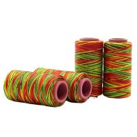 China High strength 210D/16 250D/16 Mercerized polyester waxed thread for leather stitching for sale