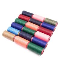 China High strength 210D/16 250D/16 Mercerized polyester waxed thread for leather stitching for sale